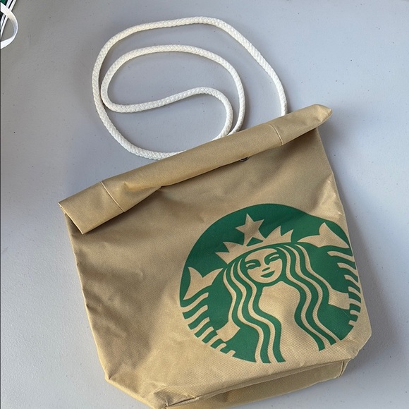 Starbucks | Bags | New Starbucks Beige Tote With Green Emblem Bag ...
